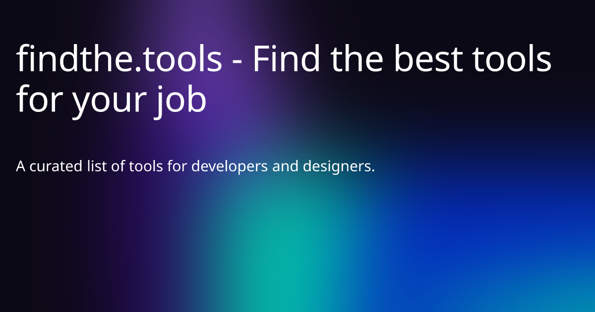 Find the best tools for your job