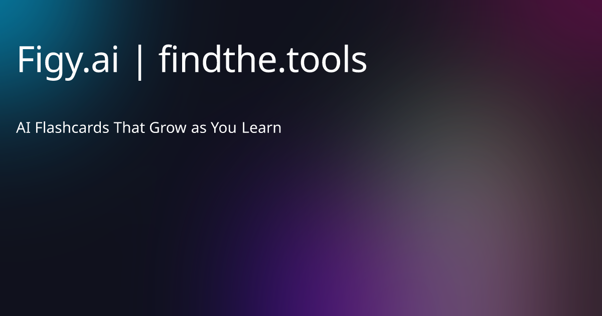Figy.ai - Find the best tools for your job | findthe.tools