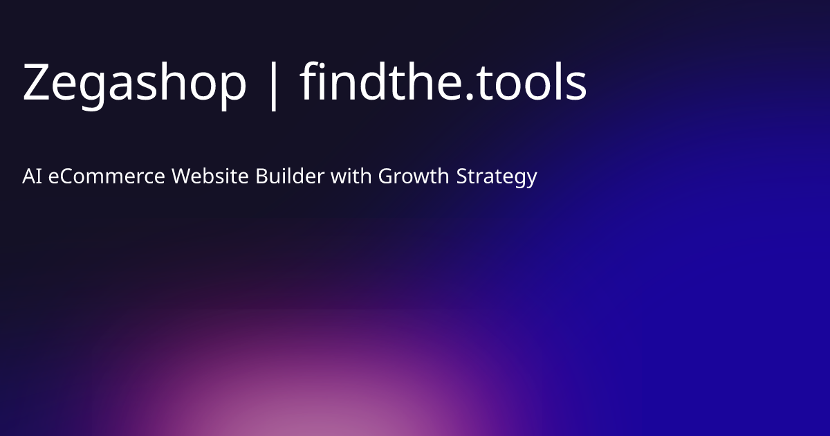 Zegashop - Find the best tools for your job | findthe.tools