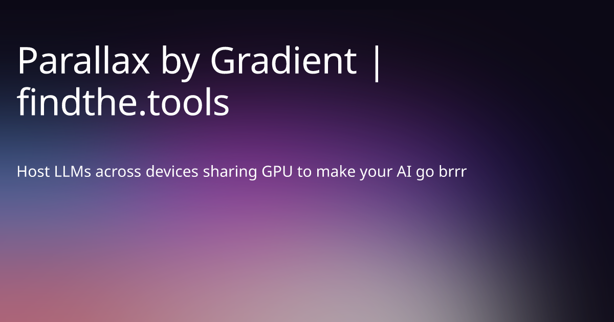 Parallax by Gradient - Find the best tools for your job | findthe.tools